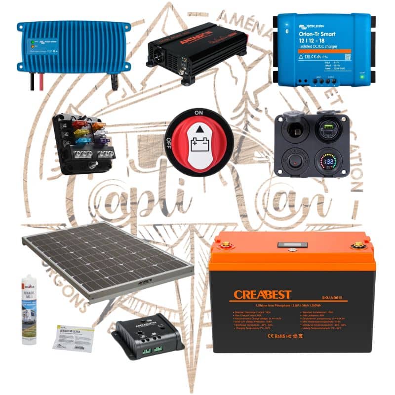 Kit installation électrique Lithium complet pour van aménagé